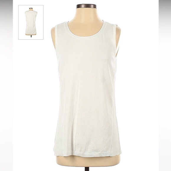 Chico's | Tops | Chicos Size 2 White Sleeveless Top | Poshmark